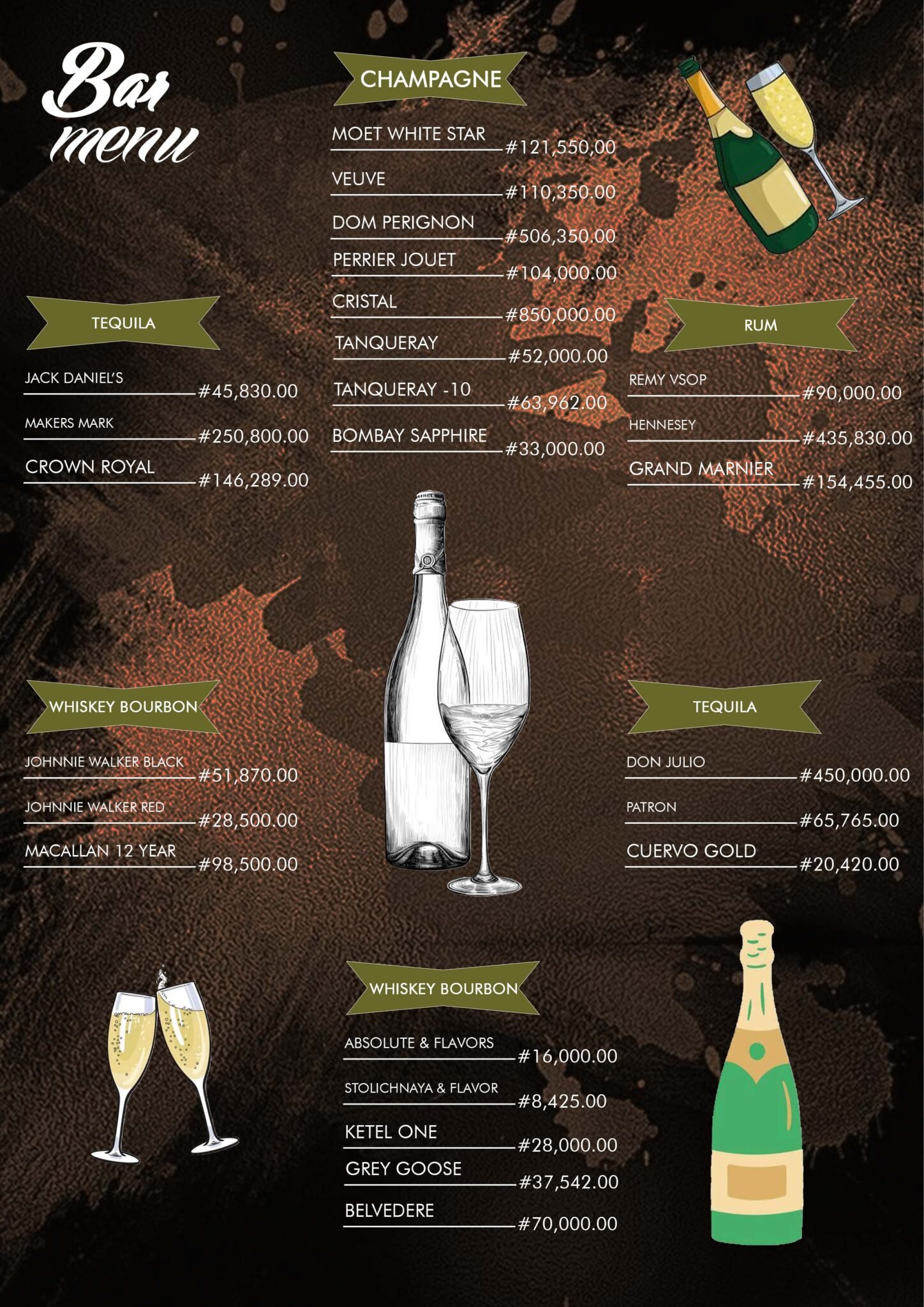 q bar menu – QR Profile Link